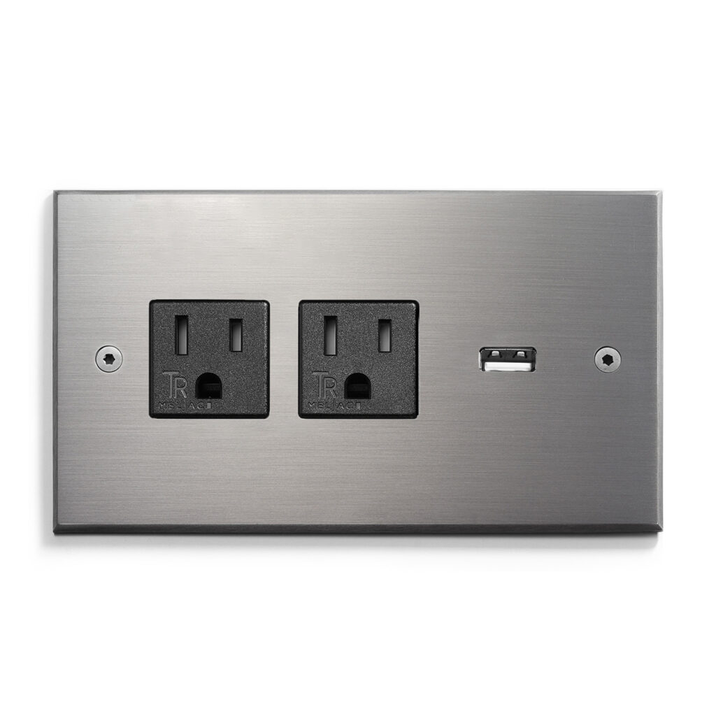 Premium Triple Wall Outlet - 144 x 82 - Gray Gunmetal - Meljac North ...